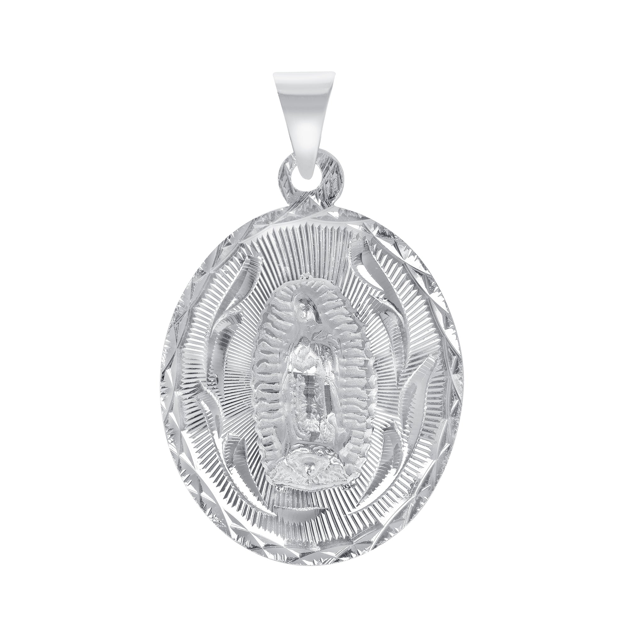 Silver 925 Virgin Mary (Virgen de Guadalupe) and San Judas Diamond Cut ...