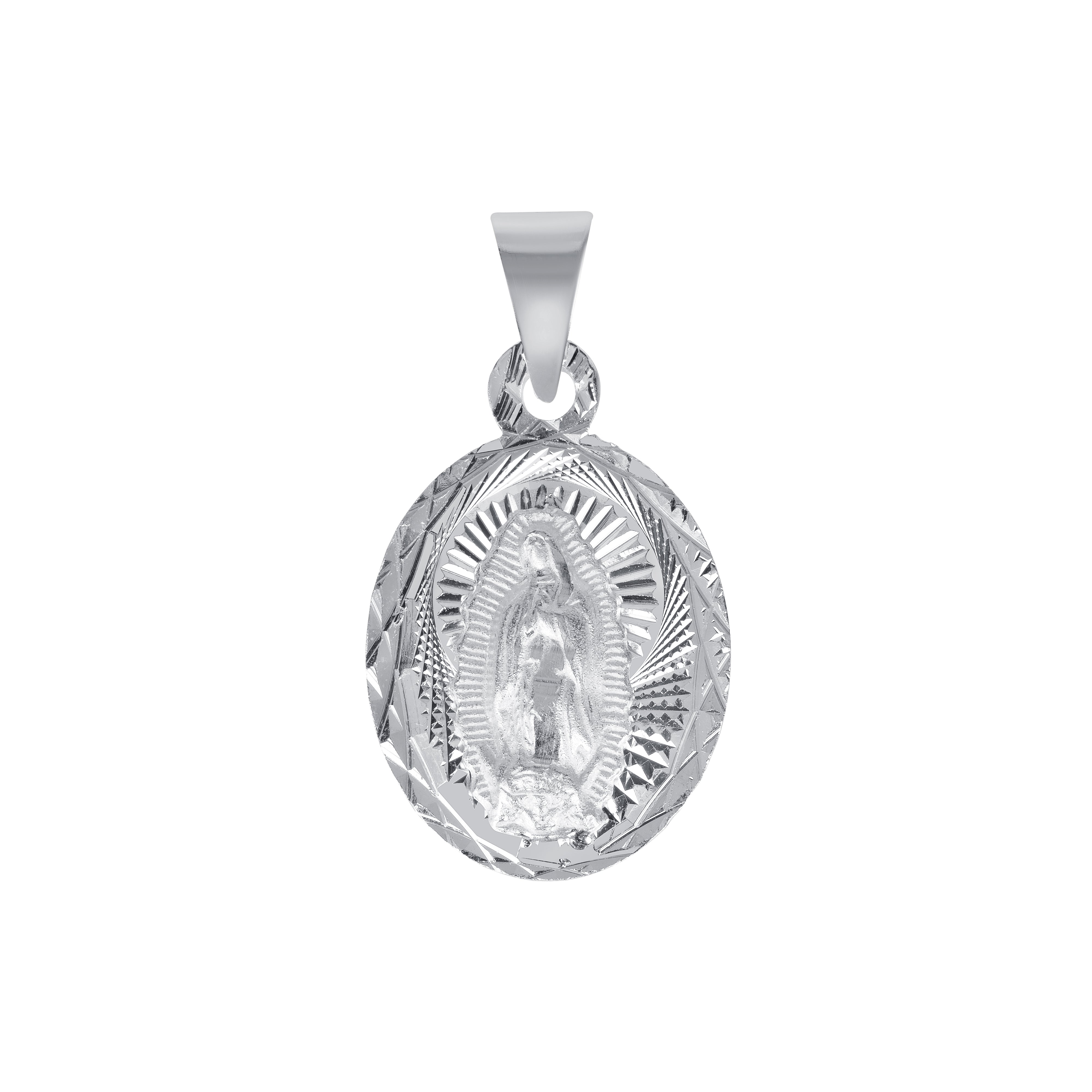 Silver 925 Virgin Mary (Virgen de Guadalupe) and Jesus Christ Diamond ...